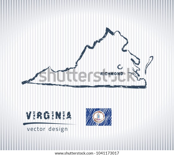 Virginia National Vector Drawing Map On Stock Vector (Royalty Free ...