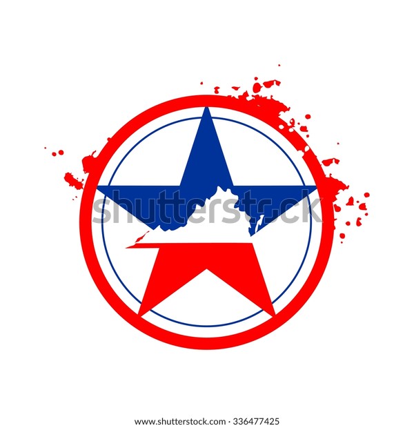 Virginia Star Revolution Stock Vector (Royalty Free) 336477425 ...