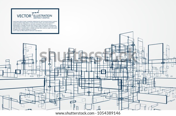 Virtual City Graphic Design Virtual Space Stock Vector (Royalty Free ...