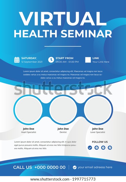 Virtual Health Seminar Flyer Template Stock Vector (Royalty Free ...