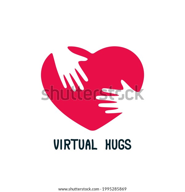 Virtual Hugs Simple Abstract Illustration Stock Vector (Royalty Free ...