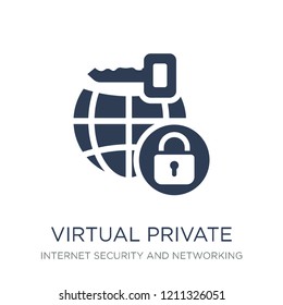 Virtual Private Network Icon Trendy Flat Stock Vector (Royalty Free ...