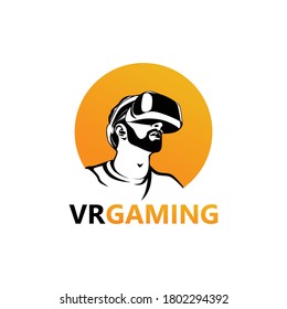 Virtual Reality Gaming Logo Template Design Stock Vector (Royalty Free ...