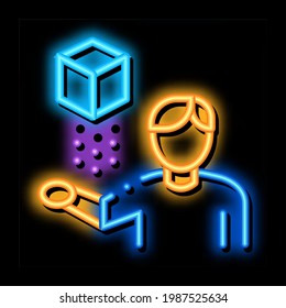 Virtual Reality Representative Neon Light Sign Stock Vector (Royalty ...