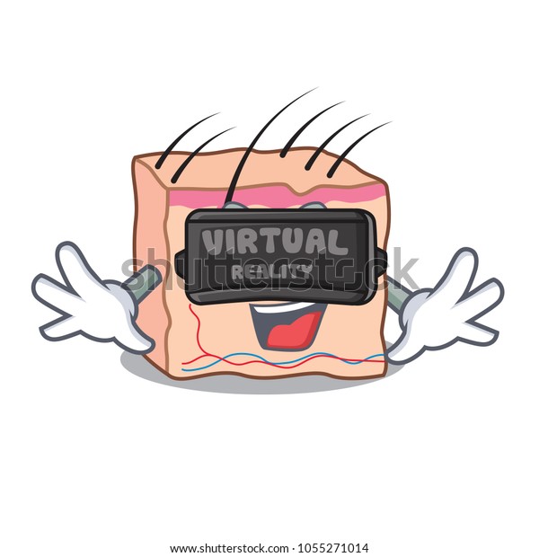 Virtual Reality Skin Mascot Cartoon Style Stock Vector (Royalty Free ...