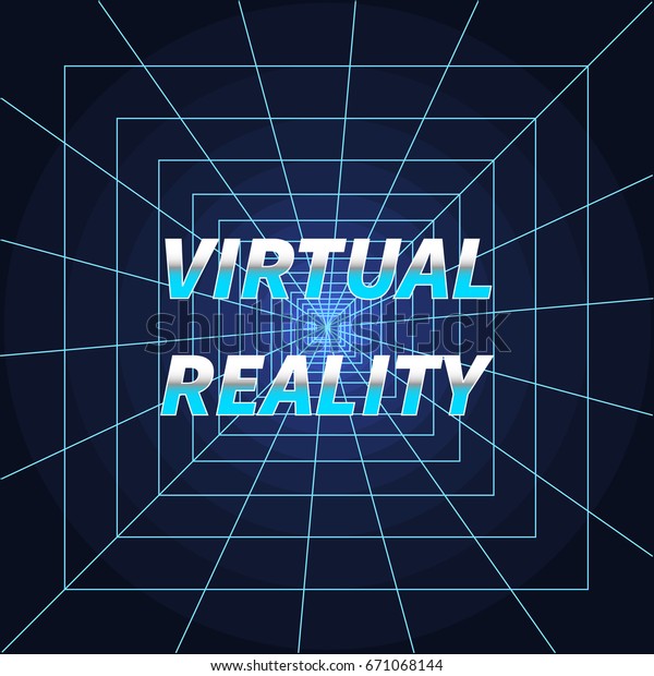 Virtual Reality Vector Illustration Retro Style: เวกเตอร์สต็อก (ปลอดค่า ...
