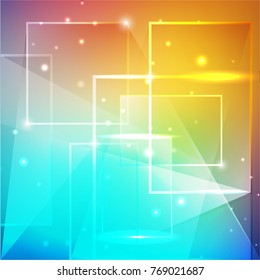 Virtual Technology Background Light Effects Stock Vector (Royalty Free ...