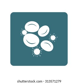 Virus Attacks Blood Cell Icon Stock Vector (Royalty Free) 313563194 ...