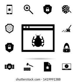 Virus Browser Icon Universal Set Hacker Stock Vector (Royalty Free ...