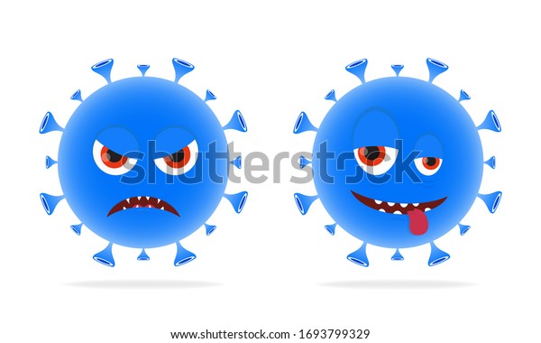 Virus Cartoon Vector Illustration Microorganism Virus Stock Vector ...
