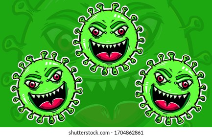 Virus Character Design Illustration Stock Vector (Royalty Free ...