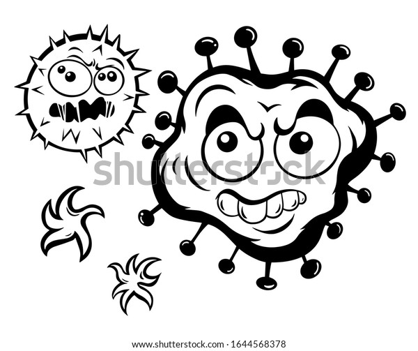 Virus Coloring Page Vector Illustration Black 库存矢量图（免版税）1644568378 ...