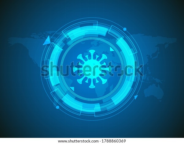 Virus Detected On World Map Technology Stock Vector (Royalty Free ...