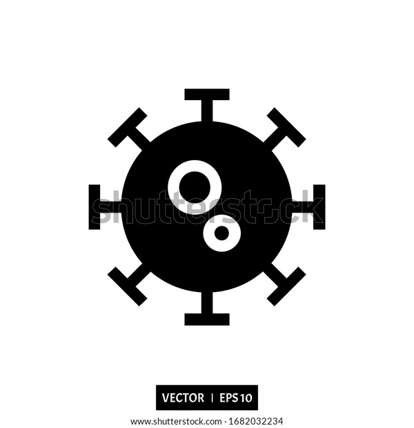 Virus Icon Logo Illustration Vector Simple Stock Vector (Royalty Free ...