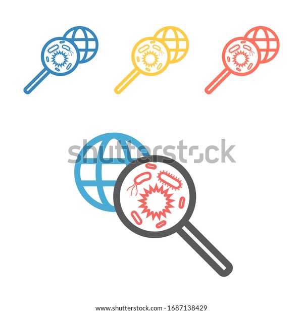 Virus Illustration Earth Globe Global Pandemic Stock Vector (Royalty ...