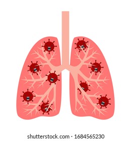 Lung Bacteria Vector Virus Vector Wallpaper Stock Vector (Royalty Free ...