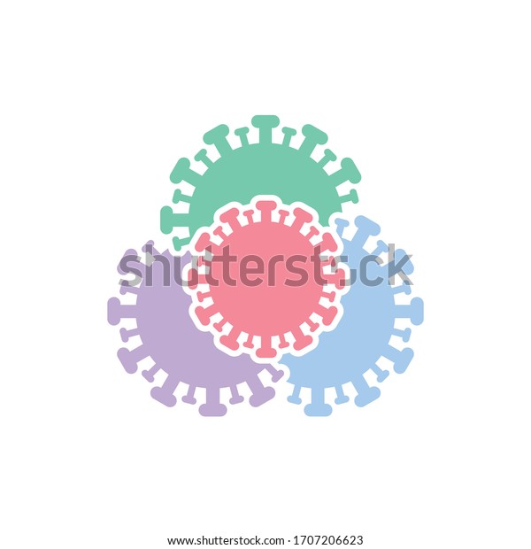 Virus Logo Concept Template Full Color: vetor stock (livre de direitos ...