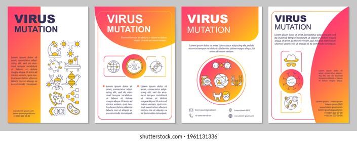 Virus Mutation Brochure Template Viral Genetic Stock Vector (Royalty ...