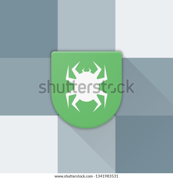 Virus Protection Shield Adaptive Icon Material Stock Vector (Royalty ...