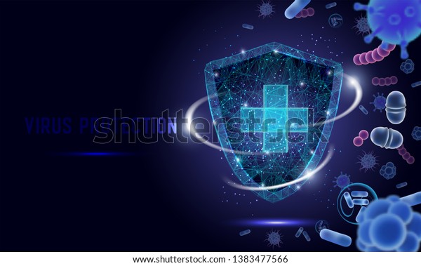 Virus Protection Vector Web Banner Website Stock Vector (Royalty Free ...