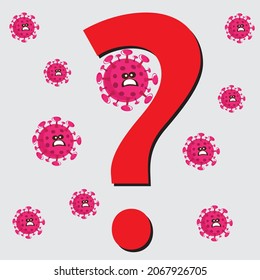 Virus Question Mark Covid19 Virus Particle Stock Vector (Royalty Free ...