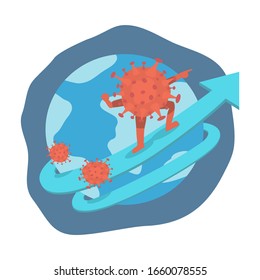 Virus Spreading All Over World Vector Stock Vector (Royalty Free ...