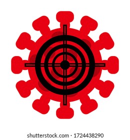 Virus Target On White Background Sign Stock Vector (Royalty Free ...
