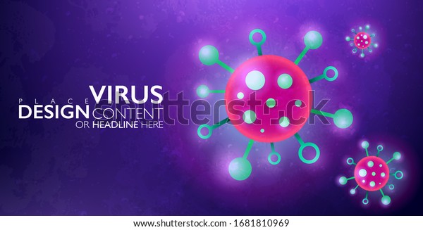 Virus Vector Illustration Abstract Textured Flat Stock Vector (Royalty ...
