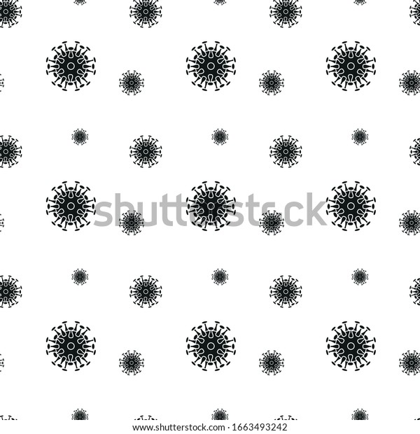 Viruses Bacteria Seamless Pattern Repetitive Vector Stock Vector ...