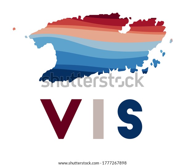 Vis Map Map Island Beautiful Geometric Stock Vector (Royalty Free ...