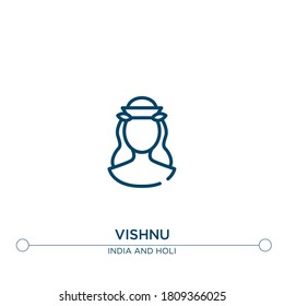 Vishnu Outline Vector Icon Simple Element Stock Vector (Royalty Free ...