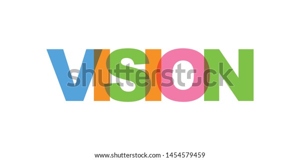 Vision Card Text Modern Lettering Poster Stock Vector (Royalty Free ...