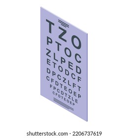 Vision Check Banner Icon Isometric Vision Stock Vector (Royalty Free ...