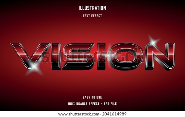 Vision Editable Text Effect Template Abstract Stock Vector (Royalty ...