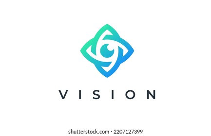 Vision Eye Logo Vector Illustration Symbol Stock Vector (Royalty Free ...