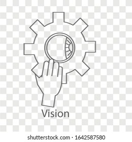 Vision Icon Concept On Transparency Background Stock Vector (Royalty ...