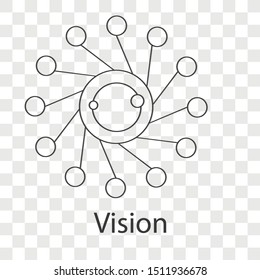 Vision Icon On Transparency Background Business Stock Vector (Royalty ...