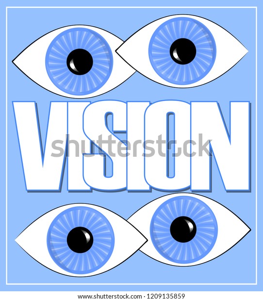 Vision Label Banner White Letters Two Stock Vector (Royalty Free ...