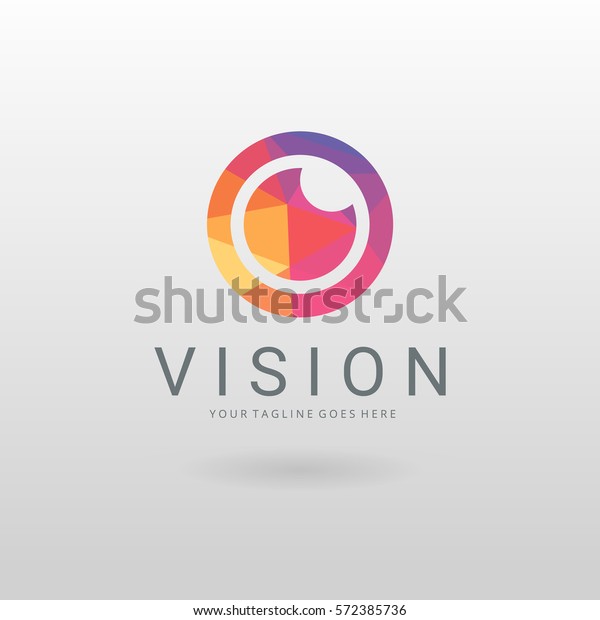 Vision Logo Colorful Low Poly Camera Stock Vector (Royalty Free ...