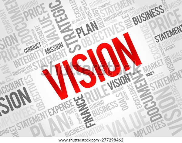 Vision Word Cloud Business Concept Stock Vector (Royalty Free ...