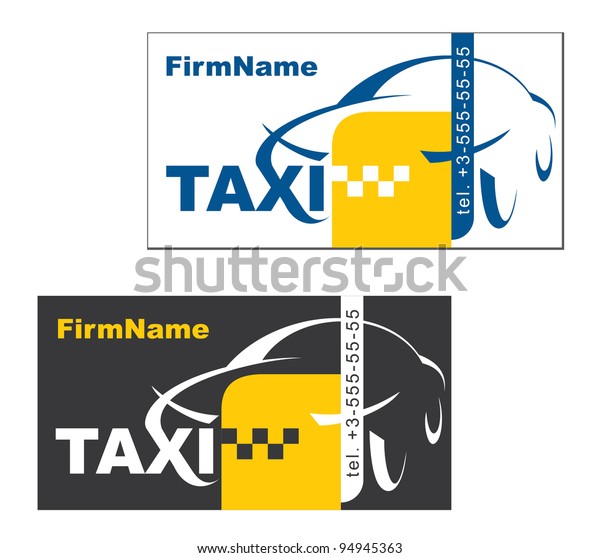 visiting card taxi driver, vector