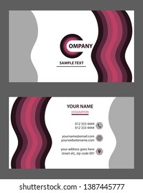 Visiting Card Wavy Style Design Stock Vector (Royalty Free) 1387445777 ...