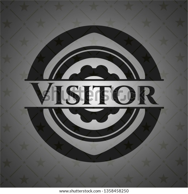 Visitor Dark Emblem Retro Stock Vector (Royalty Free) 1358458250 ...