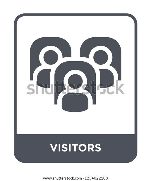Visitors Icon Vector On White Background Stock Vector (Royalty Free ...