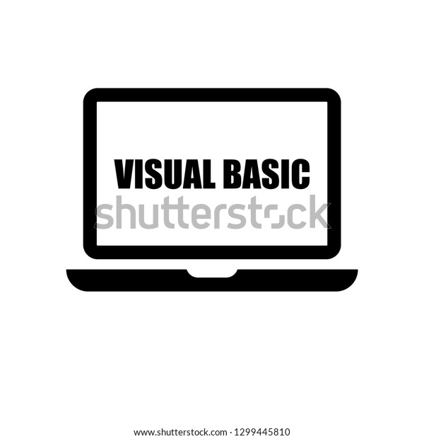 Visual Basic Programming Language Laptop Flat Stock Vector (Royalty ... Visual Basic Programming Language Laptop Flat Stock Vector (Royalty ...
