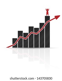 Visual Business Chart Moving Stock Vector (Royalty Free) 143705830 ...