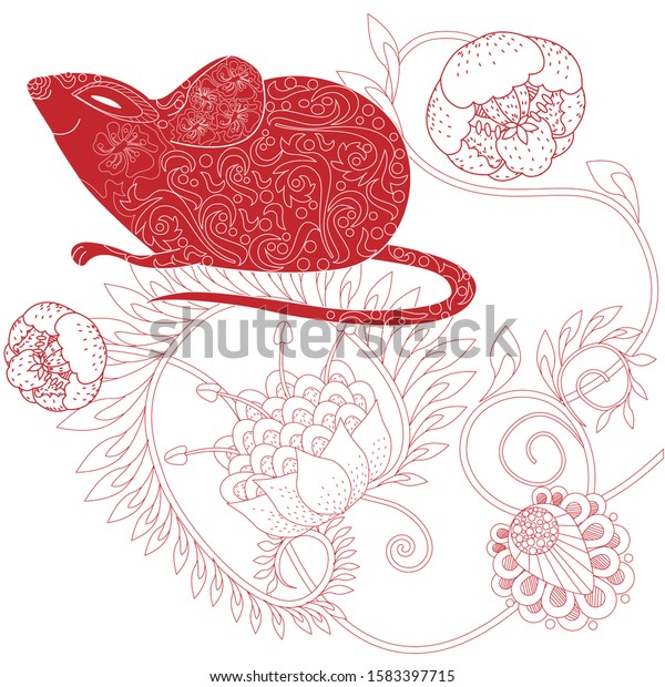 Visual Drawing Ad Poster Happy New Stock Vector (Royalty Free ...