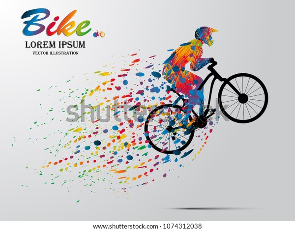Visual Drawing Bike Fast Speed Extreme Stock Vector (Royalty Free ...