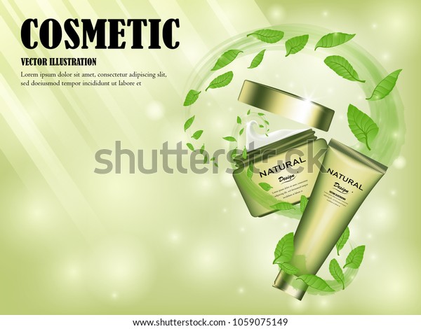 Visual Drawing Cosmetic Product Ads Mint: เวกเตอร์สต็อก (ปลอดค่า ...