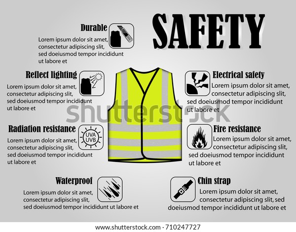 Visual Drawing Infographics Vest Reflect Light Stock Vector (Royalty ...